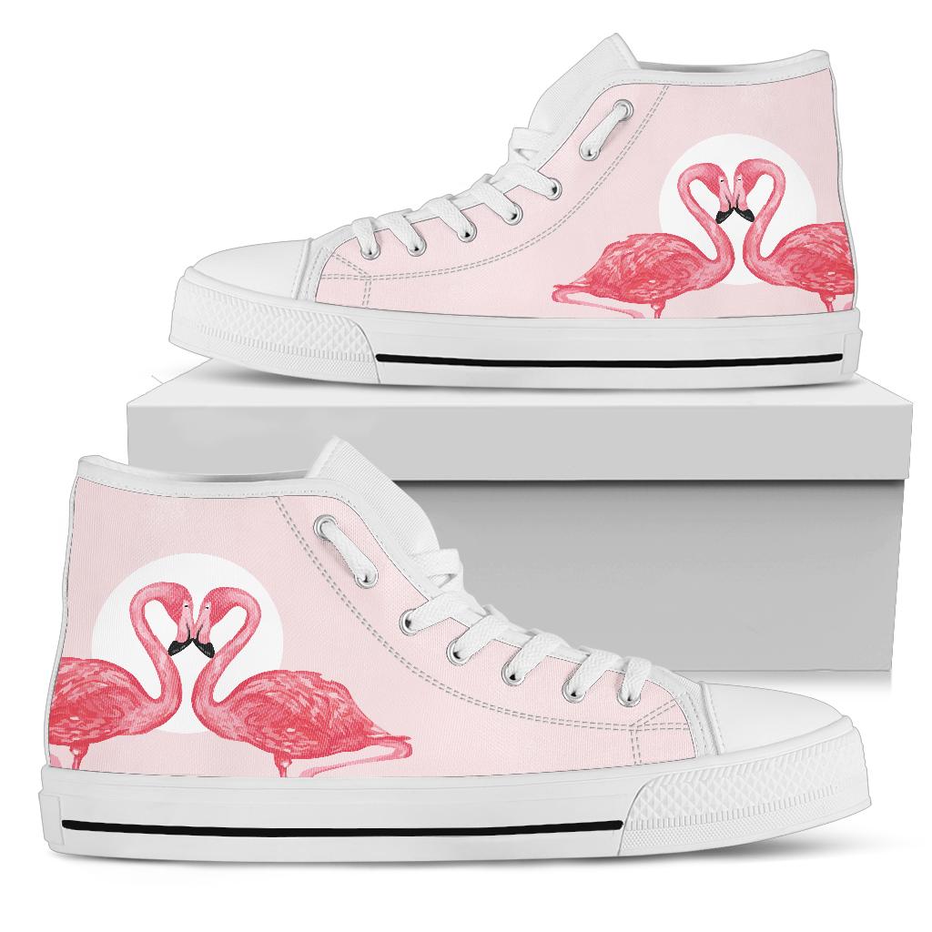 Pink Flamingo Love High Top Shoes | The Popular Flamingo